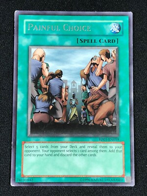 YUGIOH PAINFUL CHOICE RP01-EN059 RARE (MP) | eBay