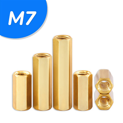 M7 - 7mm Brass Hex Coupling Nuts Metric 1.0 Coarse DIN 6334 | eBay