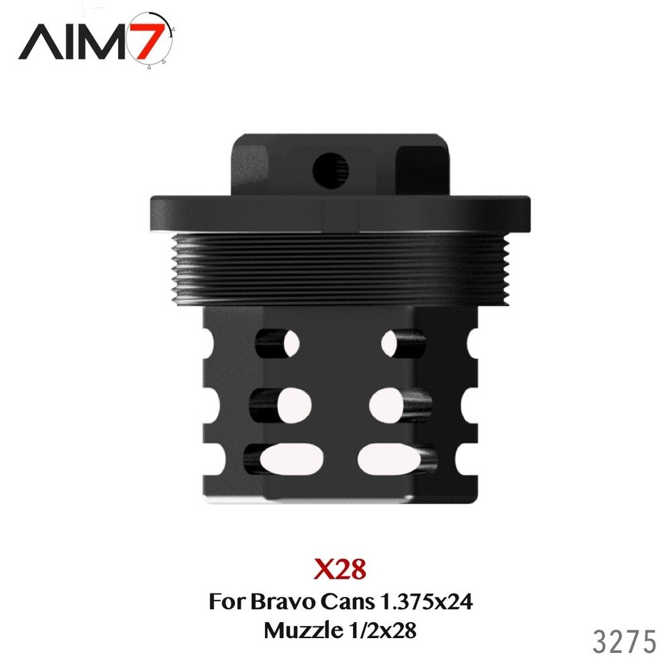 Aim7 X28 Muzzle Brake 1/2x28 For Tubes 1.375"x24 | eBay