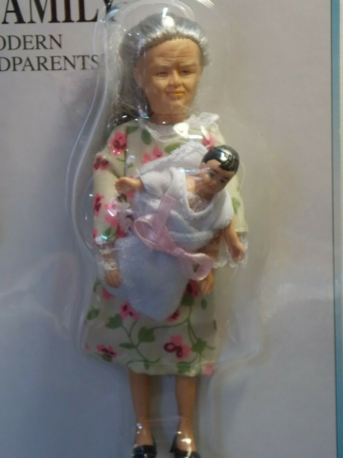 Aztec 1" Scale Dollhouse Miniature Doll S 3 Piece Grandparents Baby ...