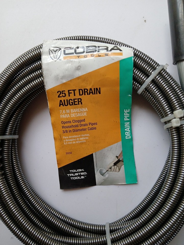 Cobra 25 ft. Drain Pipe Auger 20250-4 | eBay