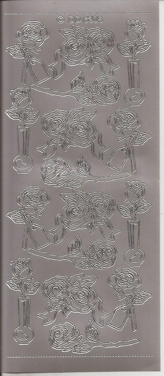 Peel Offs - Flowers - Colourful stickers for card-making BOGOF | eBay