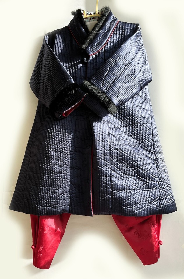 Korean Traditional Costume Hanbok Durumagi Set Korean Quilted Overcoat ...