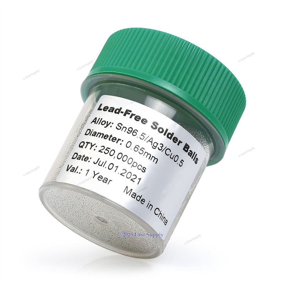 Lead-free Solder Balls Bump BGA Soldering 250K Sn96.5/Ag3/Cu0.5 0.65mm ...
