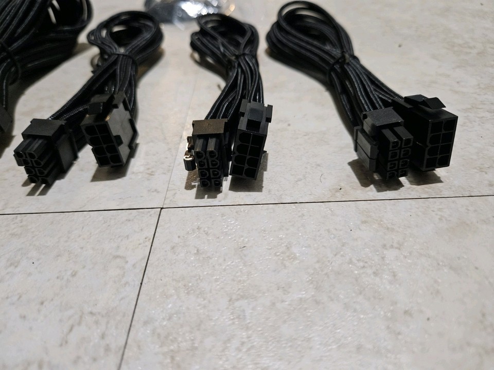 PSU Cable Extension Sleeved Custom Mod GPU PC Power Supply Soft Nylon ...