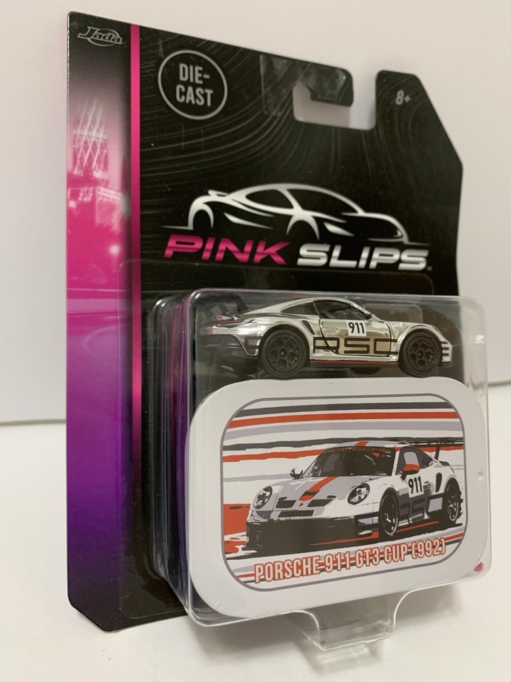 Jada Pink Slips Porsche 911 GT3 Cup (992) Diecast 1/64 – Silver Chrome ...
