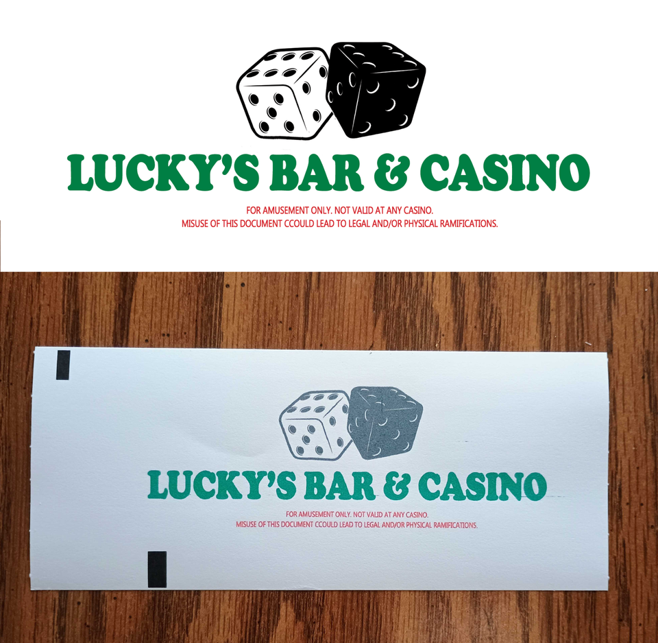 Custom TITO Paper - 2 packs Slot Machine Cash Out Ticket Casino Luxury ...