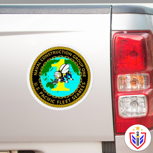 Naval Construction Group One (NCG-1) Die-Cut Magnet (Great for Cars and ...
