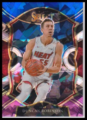 2020-21 Panini Select #30 Duncan Robinson Blue White Purple Cracked Ice ...