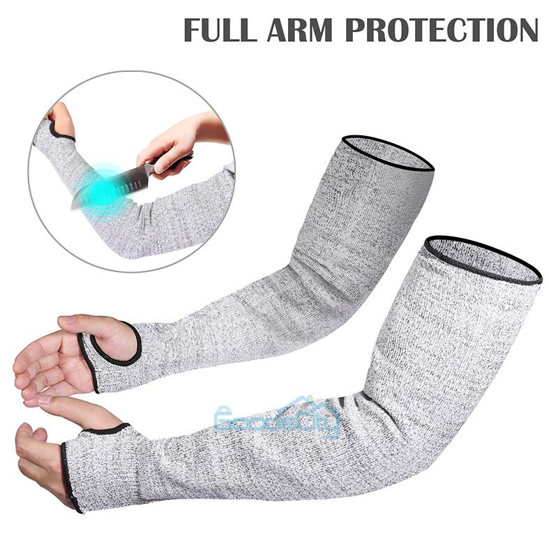 1/2Pair Sleeves Arm Protectors Level 5 Arm Protection Sleeves Safe Cut ...