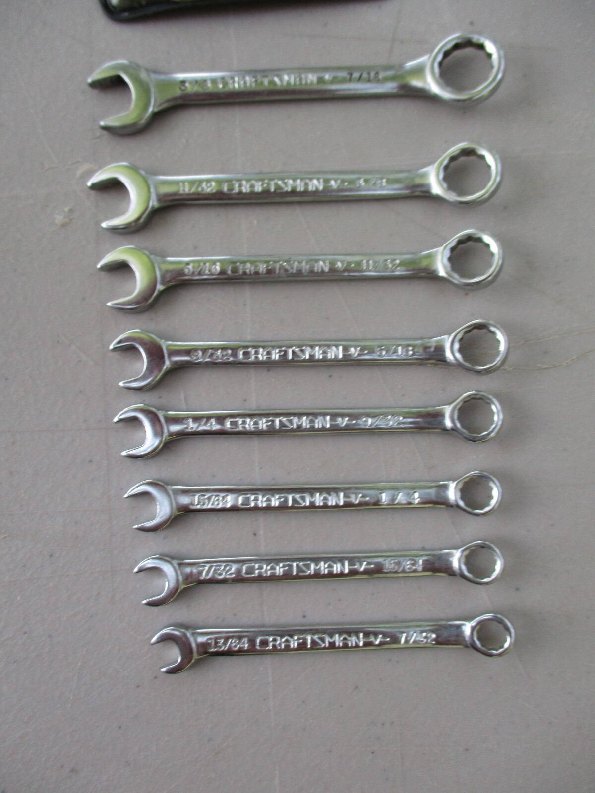 Craftsman 8 Piece Combination Ignition Wrench Set USA Sears 9 4344 SAE ...