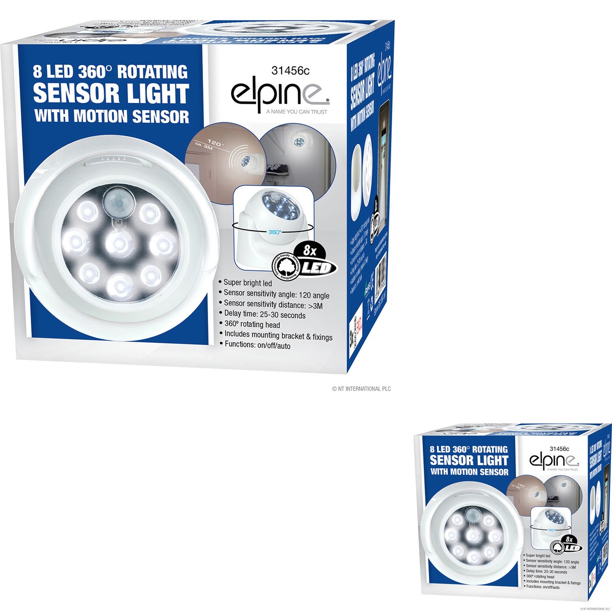 360 Degree Motion Sensor Wireless Bytech Cordless 360° Rotating