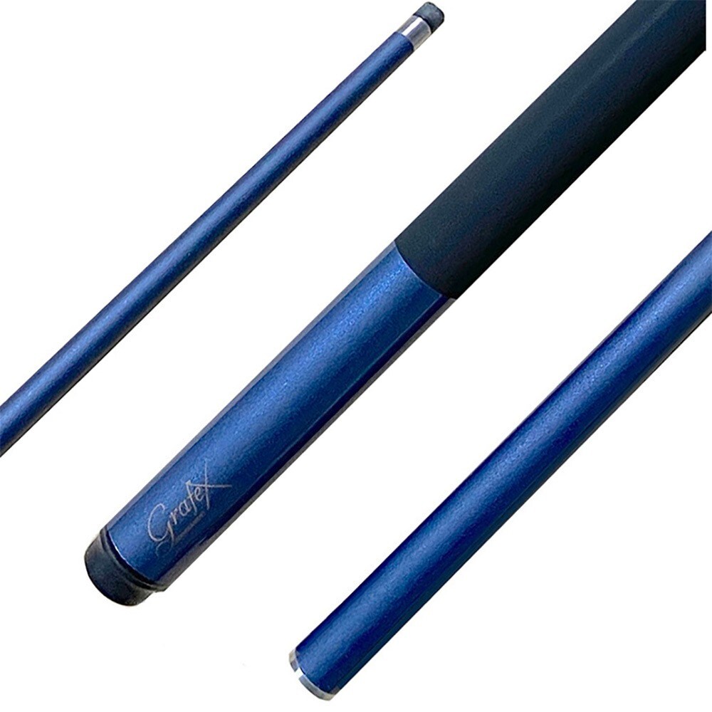 Grafex Tournament Blue Graphite Pool Snooker Billiard Cue and Black Cue ...