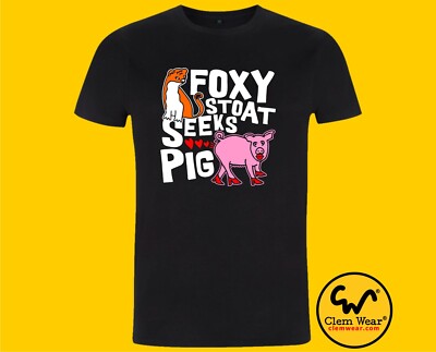 Rik Mayall Bottom FOXY STOAT SEEKS PIG tshirt tee T-shirt funny carbon ...