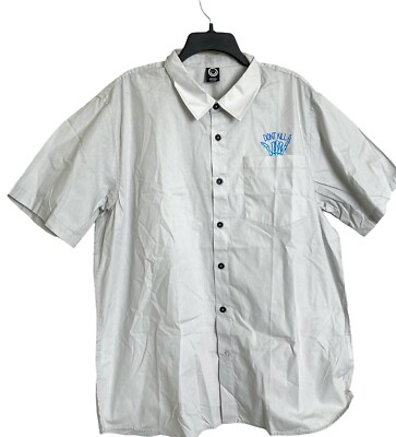 Mens 2XL NEFF Button Front Shirt Skeleton Hand Graphic in Pocket "Don't ...