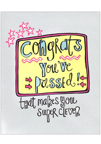 Congratulations Card Graduation Congrats You've Passed Exams - Super ...