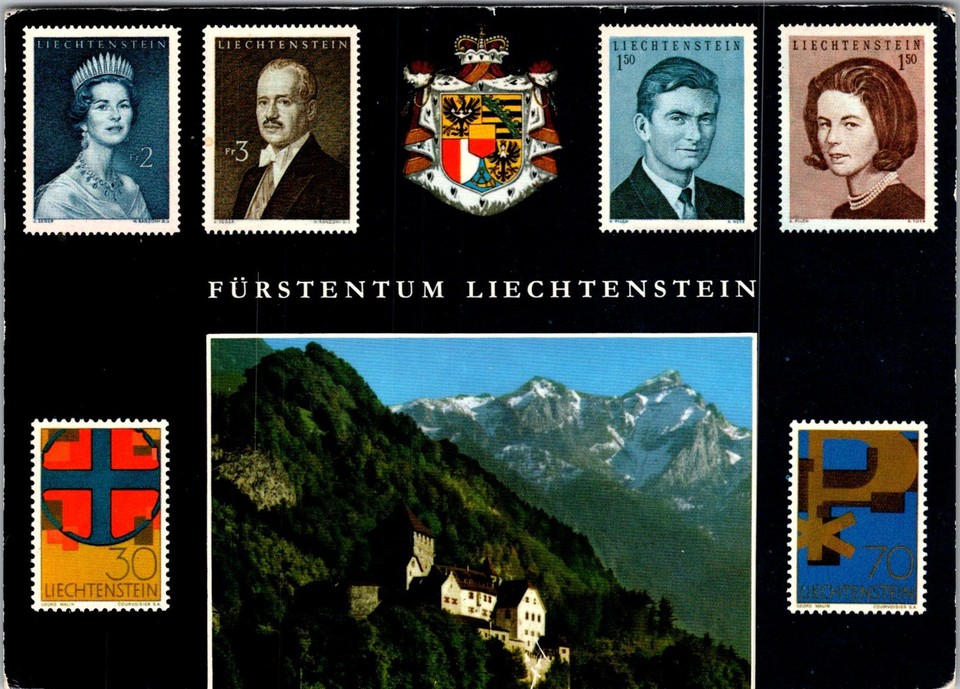 GOLDPATH: Liechtenstein postcard 1970 to USA airmail CV930_P14 | eBay