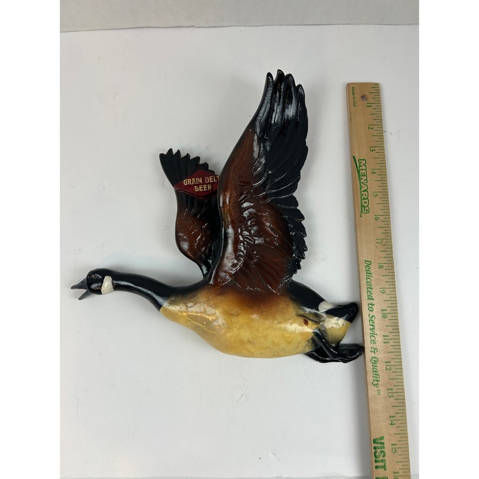 Rare Grain Belt Beer Canadian Goose Chalkware Advertising Wall Plaque ...