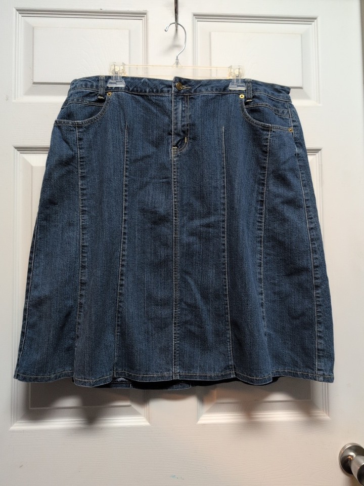 Vintage Westport D enim Jean Flare Skirt Women’s Size 16W Short | eBay