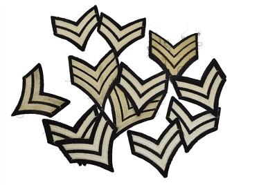 Police Sergeant Corporal Silver Black Chevron Patch-Lot of 14 NEW ...
