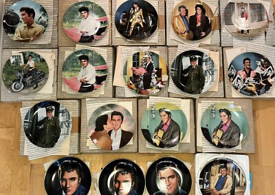 20 Elvis Presley Collector Plates Looking at a Legend/Portraits of King ...