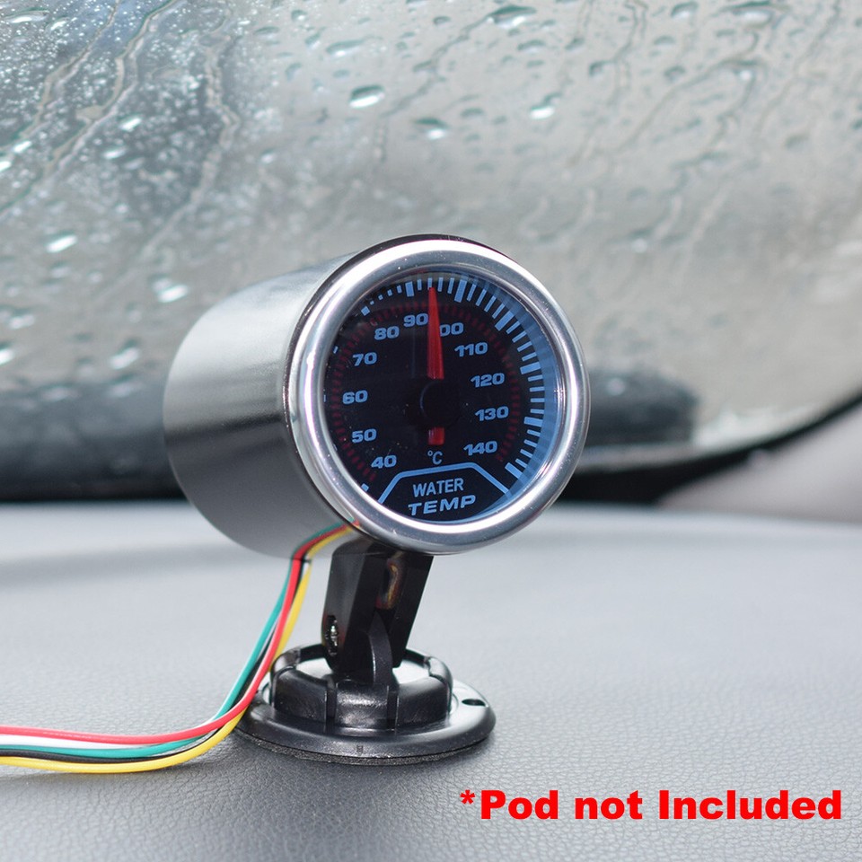 Universal 52mm Water Temp Gauge W/ Sensor Car Auto Meter LED Mechanical ...