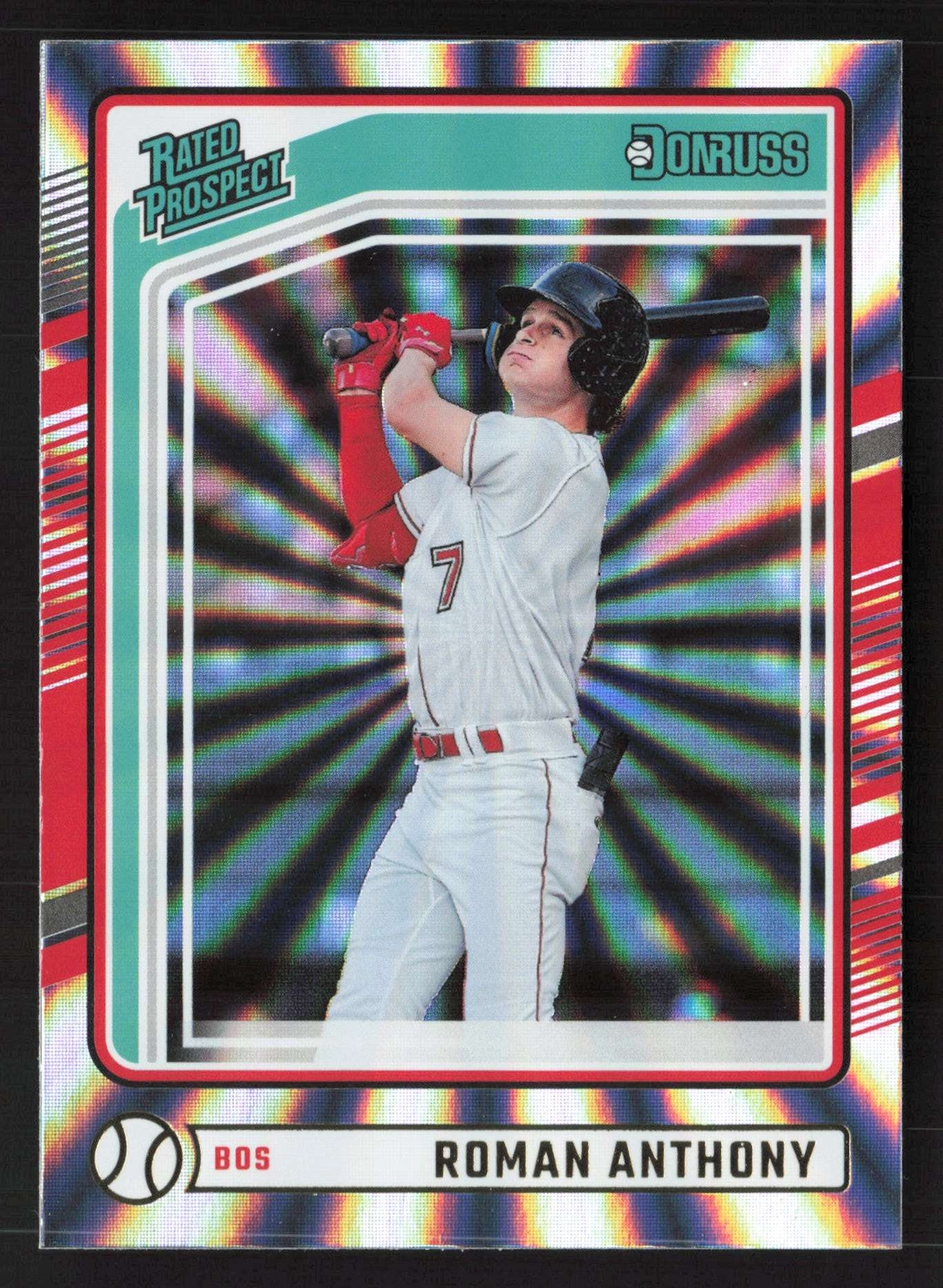 Roman Anthony 2024 Panini Donruss Rated Prospect #122 Silver Lazer ...