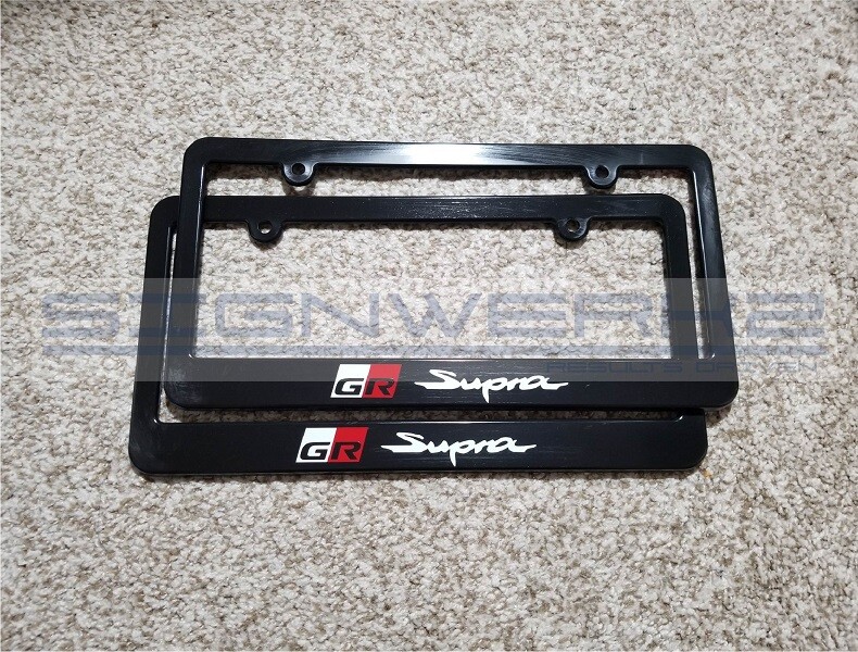Gazoo Racing Supra License Plate Frame Toyota Lexus 2 colors - Pair | eBay