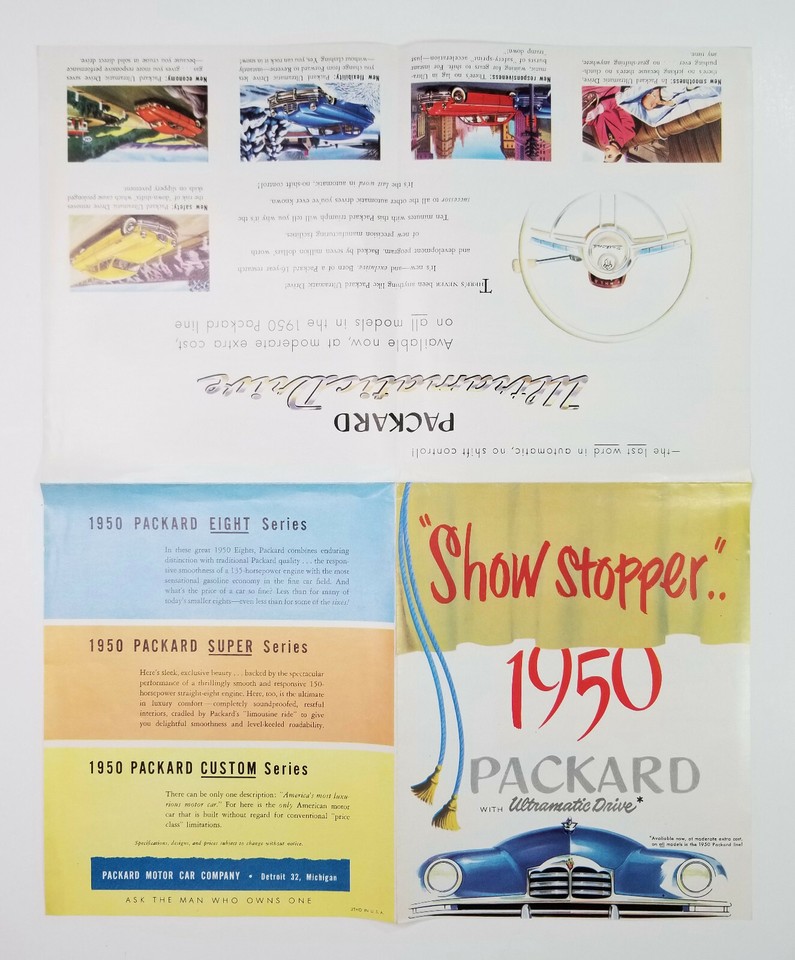 1950 Packard Brochure Show Stopper Ultramatic Drive | eBay