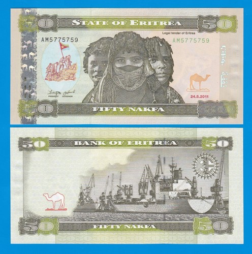 Eritrea 50 Nakfa 2011 P 9 UNC | eBay