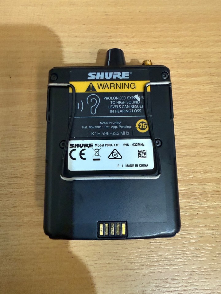 Shure P9RA Body Pack Receiver K1E 596-632MHz | eBay UK