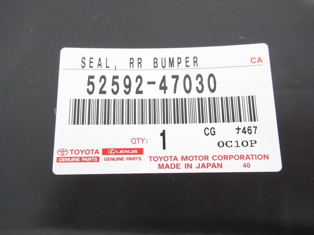 Genuine OEM Toyota 52592-47030 Left Rear Bumper Side Seal 2012-2017 ...