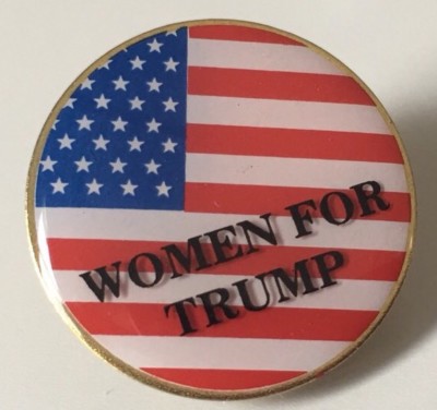 WOMEN FOR TRUMP Round American Flag Lapel Pin USA MADE | eBay