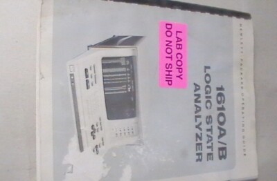 HP 1610A/B Logic State Analyzer Operating Guide | eBay