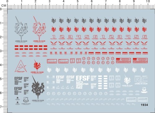 Detail HG CCA MSV 1/144 RX-93-v2 Hi-v (Nu) GDM Figure Markings Water ...