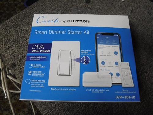 *NEW* Lutron caseta Diva Smart Dimmer Switch Starter Kit, DVRF-BDG-1D ...