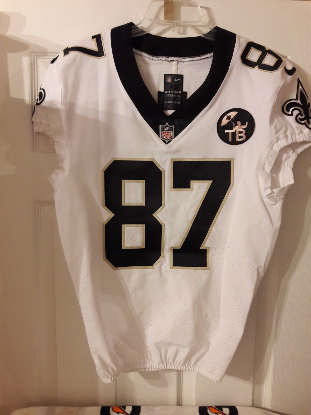 Brandon Tate 2018 NEW ORLEANS SAINTS GAME USED WORN JERSEY TOM BENSON ...