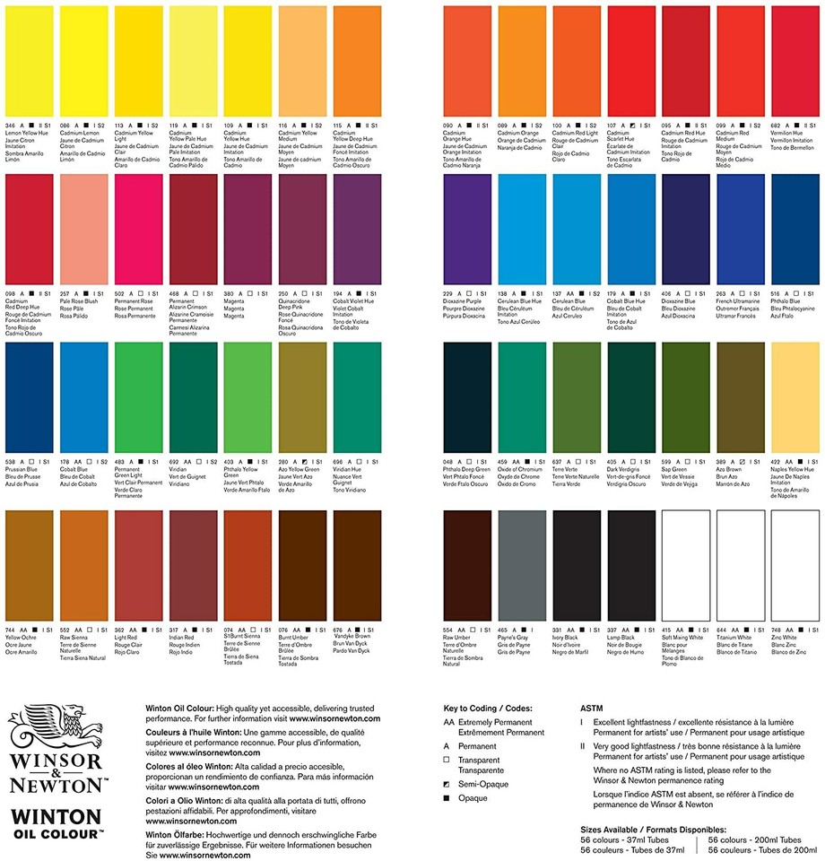 Winsor & Newton Winton Oil Color Paint, Series 1, 37ml Tube, Choose ...