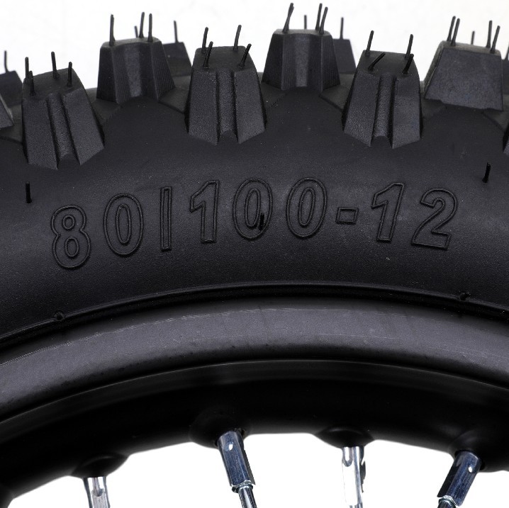 Rear Back Wheel 80/100-12 Tyre Rim For Pit Dirt Bike Thumpstar 70/110 ...
