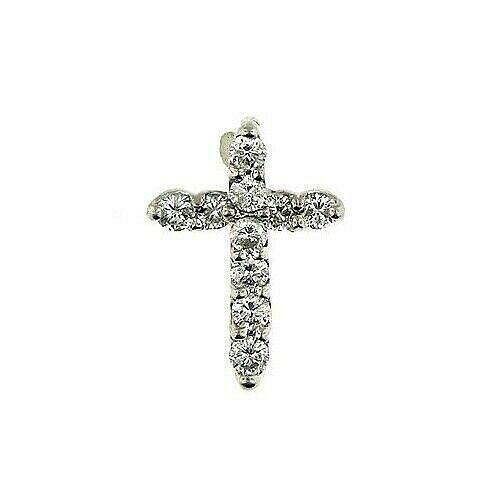 Authentic K18WG Cross Diamond Necklace 0.32CT #260-006-732 Authentic K18WG Cross Diamond Necklace 0.32CT #260-006-732