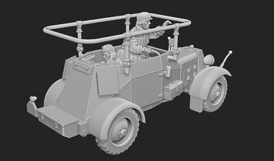Just Some Miniature WW2 Early War German Kfz 14 Armored Radio Car Bolt ...
