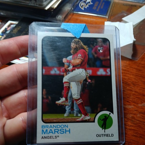 Brandon Marsh 2022 Topps Heritage Image Variation SP RC #176 Angels ...