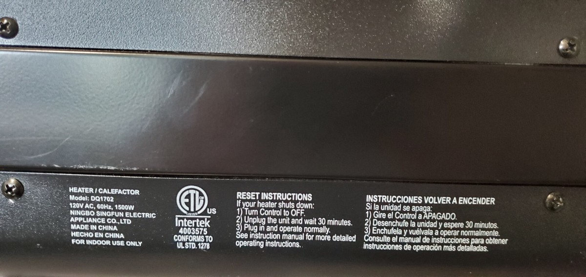 Utility 39milkhouse39 Style Electric Space Heater Dq1702 Ebay Intertek