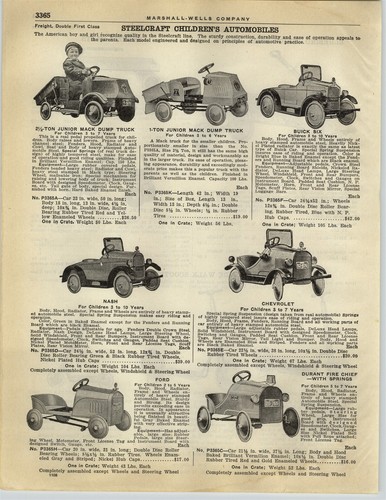 1928 PAPER AD Steelcraft Mack Truck Nash Chevy Durant Pedal Car ...