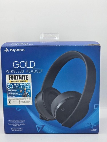 Sony PlayStation Gold Wireless Headset 7.1 Surround Sound PS4 New ...