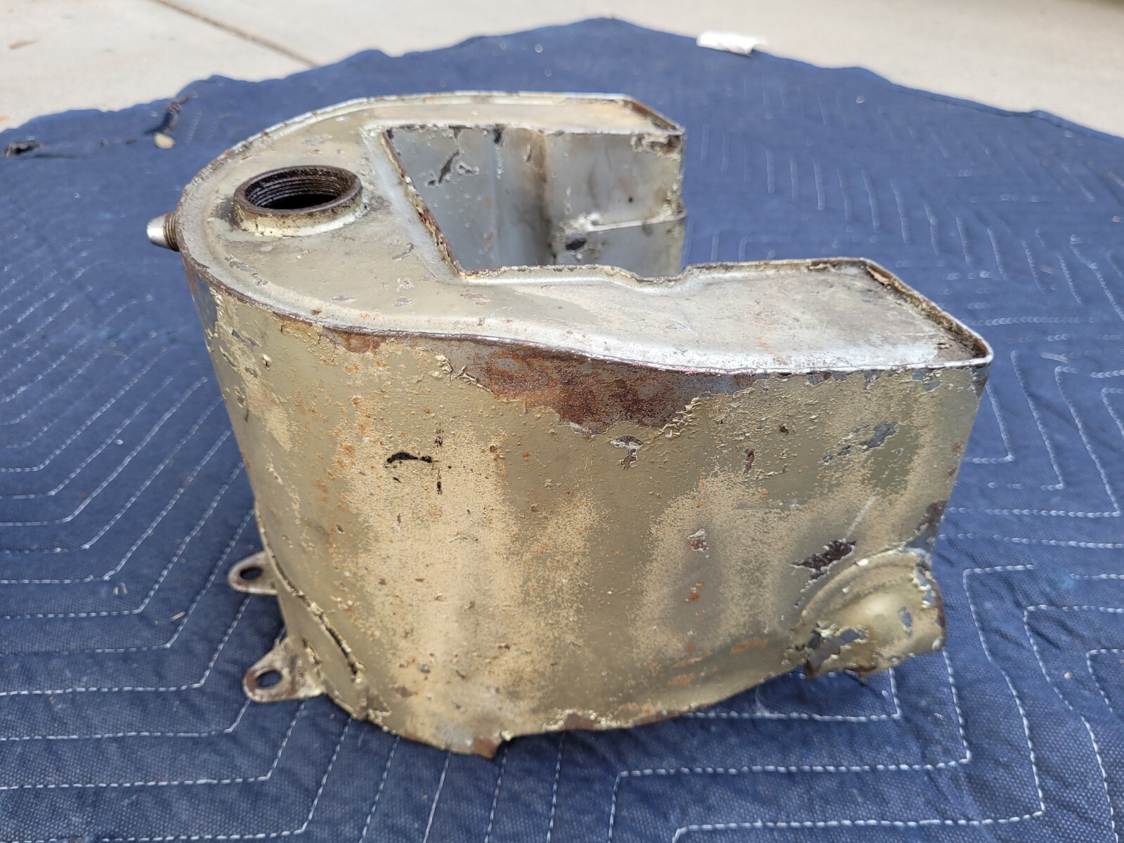 Harley Panhead Rigid Frame Oil Tank, Knucklehead FL EL | eBay