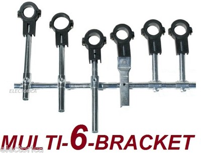 6 PC MAGIC MULTI-BRACKET LNB HOLDER ADAPTER SATELLITE FTA HD 118 33 36 ...