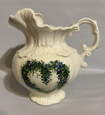 ANTIQUE Vintage Arners Heart Shaped Wreath Ceramic PITCHER | eBay