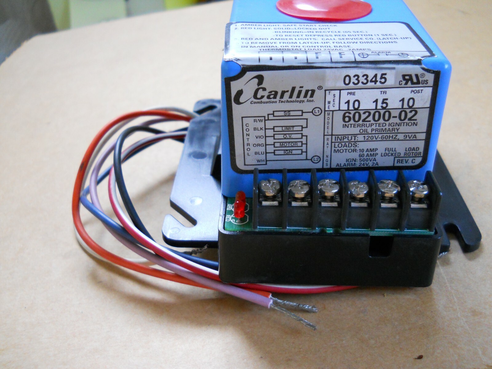 New Carlin 60200-02 OIL BURNER PRIMARY CONTROL OEM | eBay