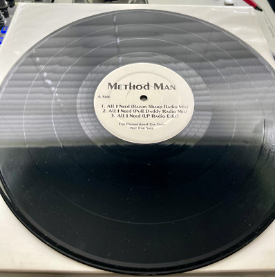 Method Man & Mary J Blige - All I Need OG 1995 Press 12" White Label ...